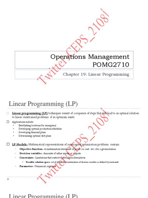 Ch9 Lp Pdf Mathematical Optimization Linear Programming