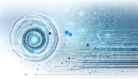 Clean Technology Background With Blue Hexagon Pattern And Connection