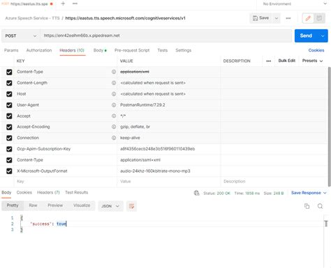 Error Azure Text To Speech Rest Api Status Code 403 No Permission