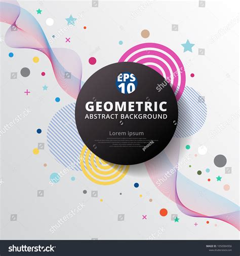 Abstract Colorful Color Circle Geometric Pattern Stock Vector Royalty Free 1050984956