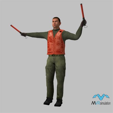 Human Marshalling 001 3d Model Mvrsimulation
