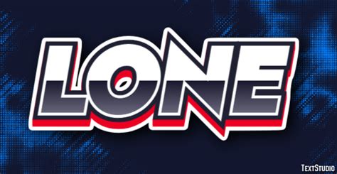 lone text effect and logo design name