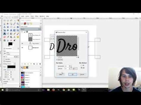 How To Add A Drop Shadow To Text With GIMP YouTube
