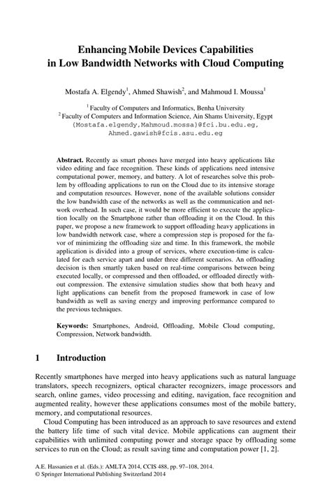 pdf enhancing mobile devices capabilities in low bandwidth networks
