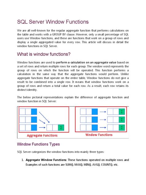 Window Functions Pdf Computer Programming Computing