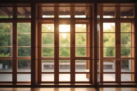 Premium Photo Blurry Windows With Wooden Frames