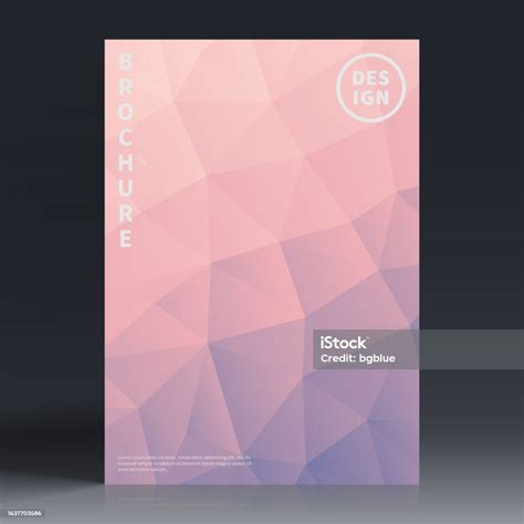 브로셔 템플릿 레이아웃 핑크 커버 디자인 비즈니스 연례 보고서 전단지 잡지 가리기에 대한 스톡 벡터 아트 및 기타 이미지 가리기 결정체 그라데이션 Istock
