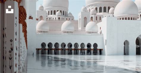 아치가 많은 큰 흰색 건물 사진 Unsplash의 무료 모스크 이미지