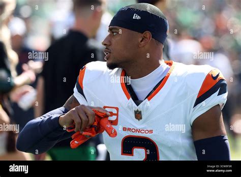 Denver Broncos Cornerback Pat Surtain Ii 2 Looks On Before An Nfl