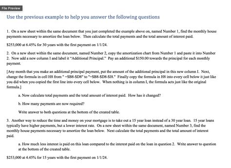 Solved File Preview Use The Previous Example To Help You Answer The Following Questions 1 On A