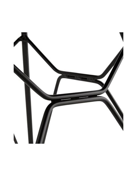 Chaise Design Avec Accoudoirs En Tissu Gris Clair Métal Noir Equium