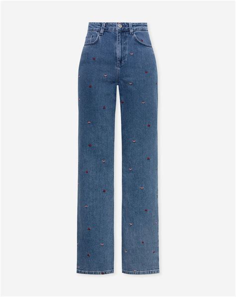 Heart Mix Bootcut Jeans Rood Most Wanted