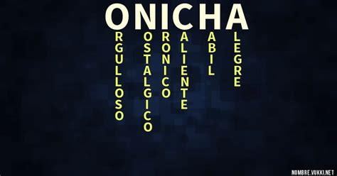 Qué Significa Onicha