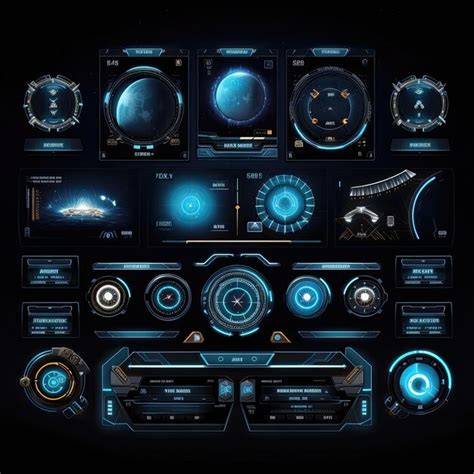 Premium Photo Game Hud Elements Ai Generated Screen Data Virtual Ui Panel Display Game Hud