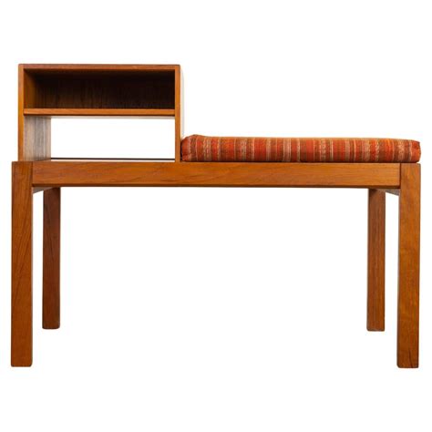 Danish Mid Century Teak And Oak Mid Century Bench For Sale At 1stdibs