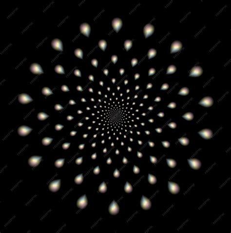 Premium Vector Fibonacci Gradient Blurred Ratio Spiral Vector Pattern