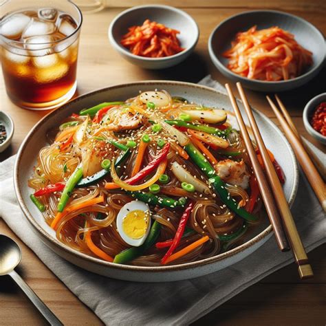 Japchae Glass Noodles Elegance In 2024 Glass Noodles Healthy Food