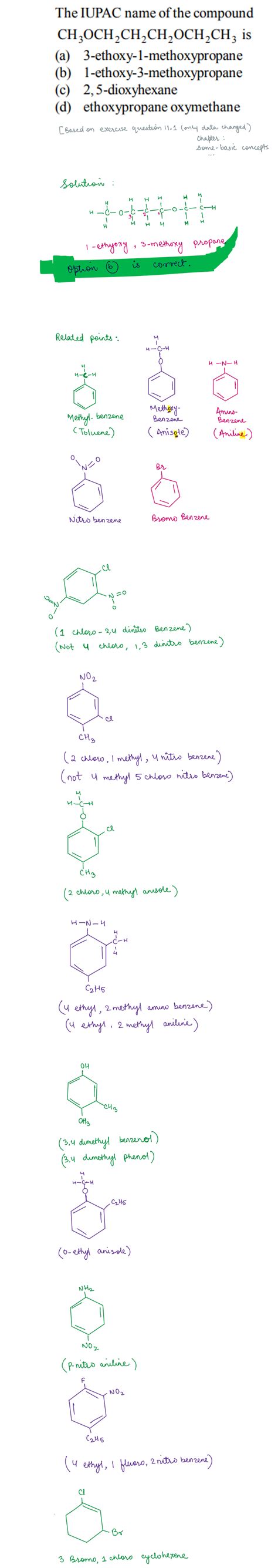 The Iupac Name Of The Compound Ch3och2ch2ch2och2ch3 Is A 3 Ethoxy 1