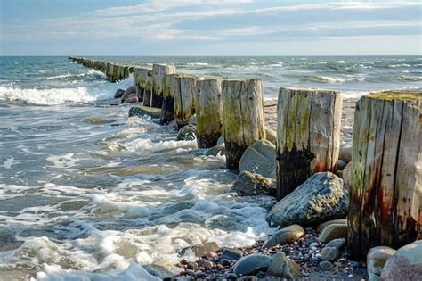 Premium Photo Developing Coastal Protection Measures Ar Generative Ai