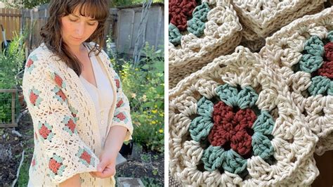 I Made A Granny Square Cardigan And A Basic Granny Square Tutorial Youtube