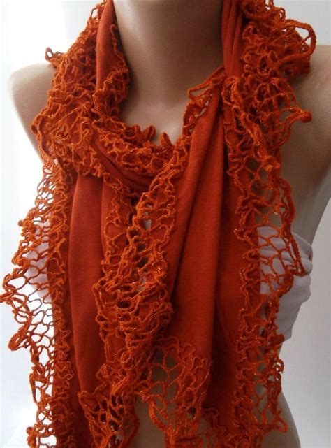 Super Elegant Scarf Brick Colorit Made With Good By Womann Elegant