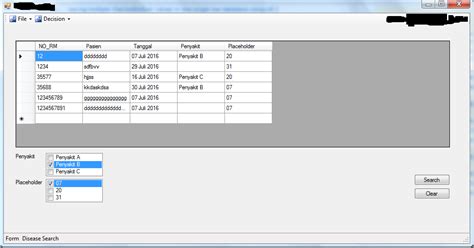 Mysql Search Datagridview By Using Multiple Checkedlistbox C Stack Overflow