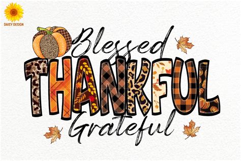 Blessed Thankful Grateful Sublimation Graphic By Daisydesign