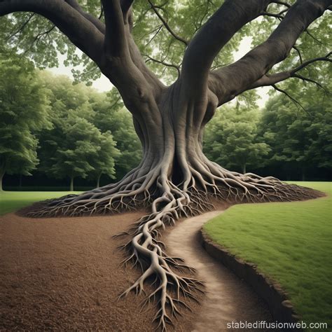 Tree With Roots In Path Shape Stable Diffusion Online