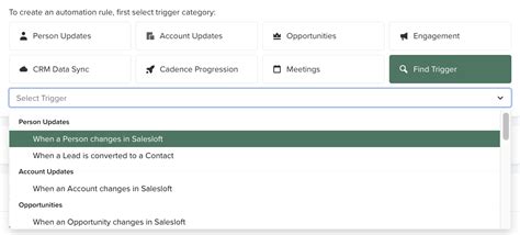 list of automation rule triggers