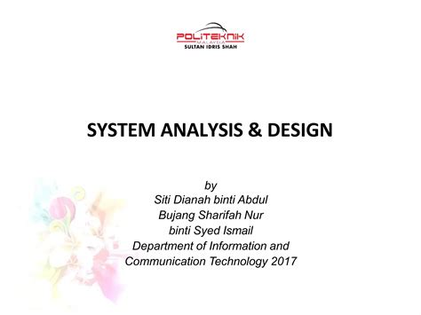 Chapter 1 Introduction To System Analysis And Design By Deepa 1pptx