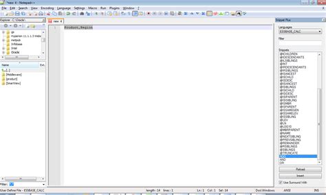 Essbase In Notepad Just Like Eas Console Oracle Hyperion Labs