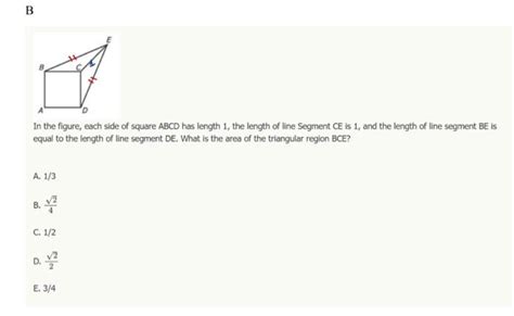 Solved In The Figure Each Side Of Square Abcd Has Length 1