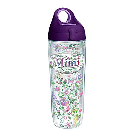 Tervis Mimi Floral Water Bottle With Lid 24 Oz Clear Odp Business