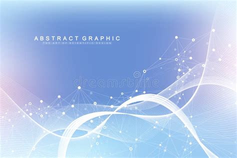 Molecular Abstract Structure Background Scientific Vector Illustration With Molecule Dna Stock