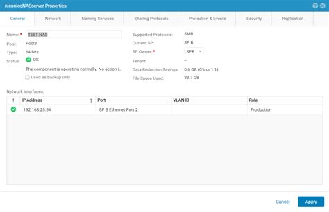 Dell Unity Creating A Proxy Nas Server Name That Contains Spaces Fails