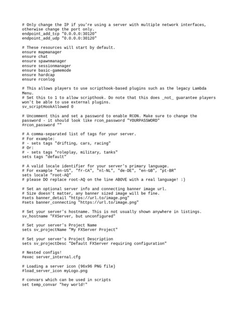 Server Cfg Pdf