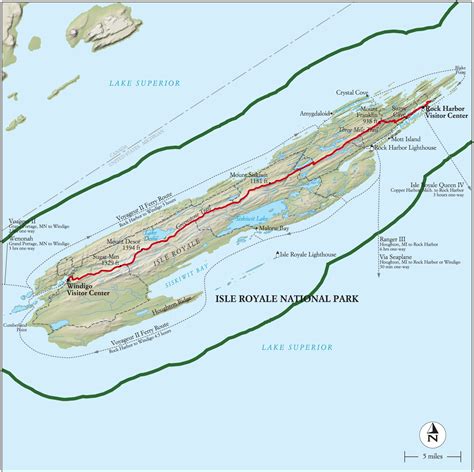Isle Royale National Park Map Isle Royale Backpacking From Rock Harbor