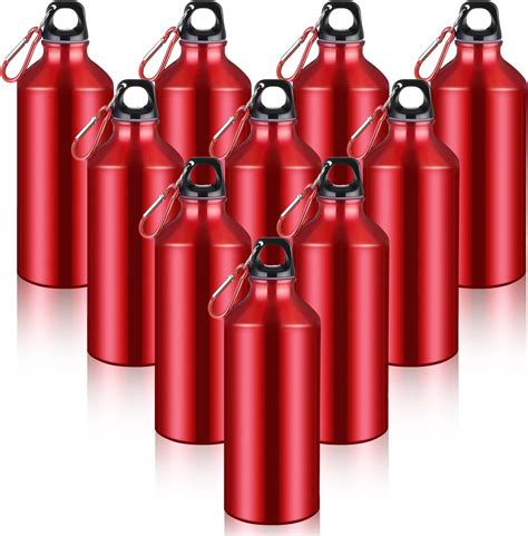 Lydtick 10 Pack Water Bottles Bulk 20oz Sports Aluminum
