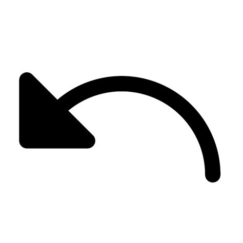 Arrow Arc Left Fill Vector SVG Icon SVG Repo