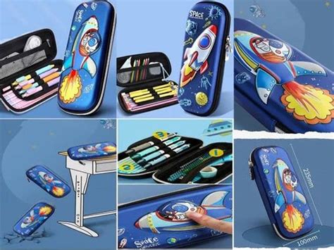 Pencil Case Large Capacity Pencil Pouch Bag 3d Cover Eva Compass School