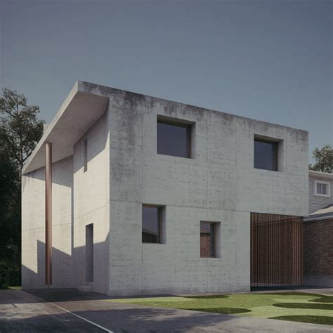 Adrian Phiffer Envisions Concrete Home In Toronto With Cutouts And
