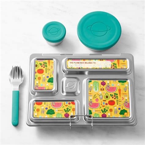 Williams Sonoma Exclusive Planetbox Rover Tiny Chef Lunch Box Set 5 Compartment Lunchboxes And Bags