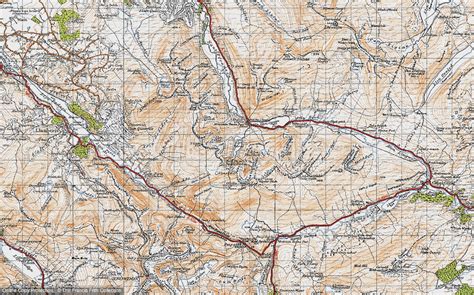 Historic Ordnance Survey Map Of Llyn Idwal 1947