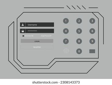 Vector Illustration Login Password Form On Stock Vector Royalty Free Shutterstock