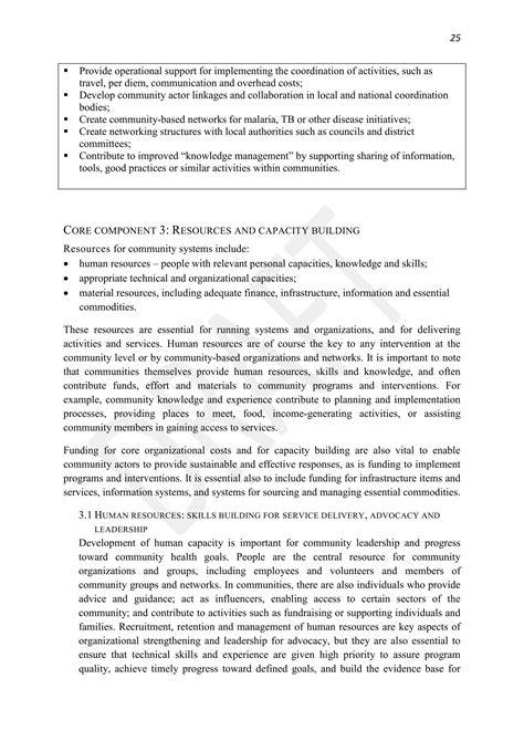 11 Community Systems Strengthening Framework Updated Nov 2011 Pdf