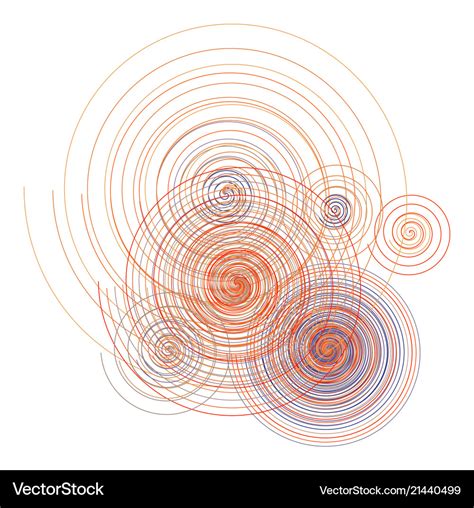 Artistic Twirl Circle Lines Background Pattern Vector Image