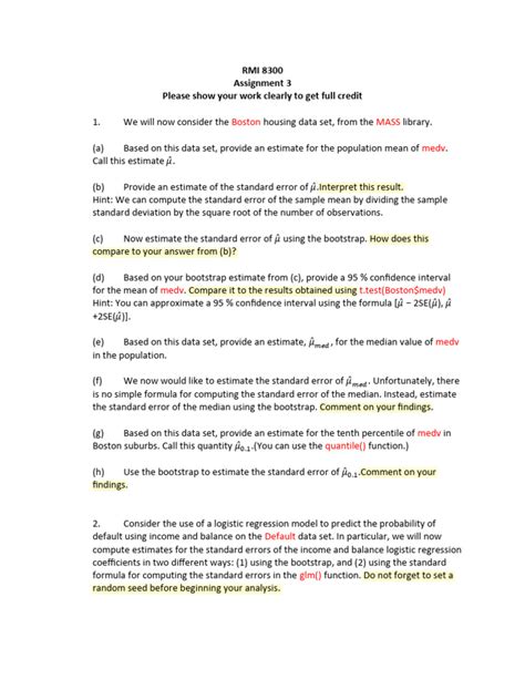Assignment 3 Pdf Logistic Regression Cross Validation Statistics