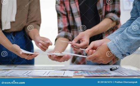 Developer Team Working On Development Project For Mobile Application At