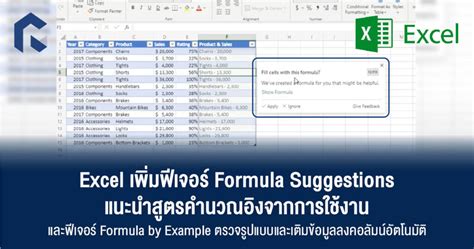 Excel เพิ่มฟีเจอร์ Formula Suggestions แนะนำสูตรคำนวณอิงจากการใช้งาน และฟีเจอร์ Formula By