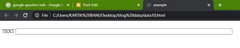 ADDING A TEXT BOX IN HTML